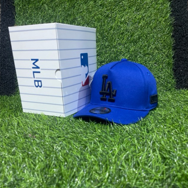 Jual LA Hitam Bahan Biru Topi Premium Full Tag MLB Topi Baseball ...
