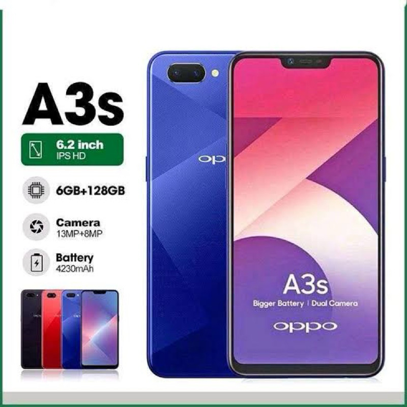 Jual SMARTPHONE A3S RAM 6/128GB 4G GARANSI 1 TAHUN NEW FULLSET | Shopee Indonesia