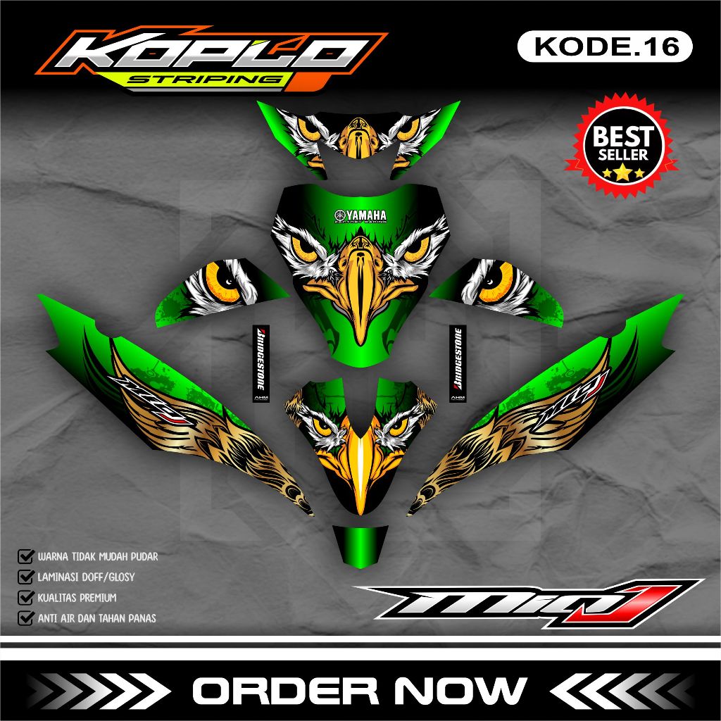 Jual Sticker Decal Full Body Motor Yamaha MIO J - Stiker Striping ...