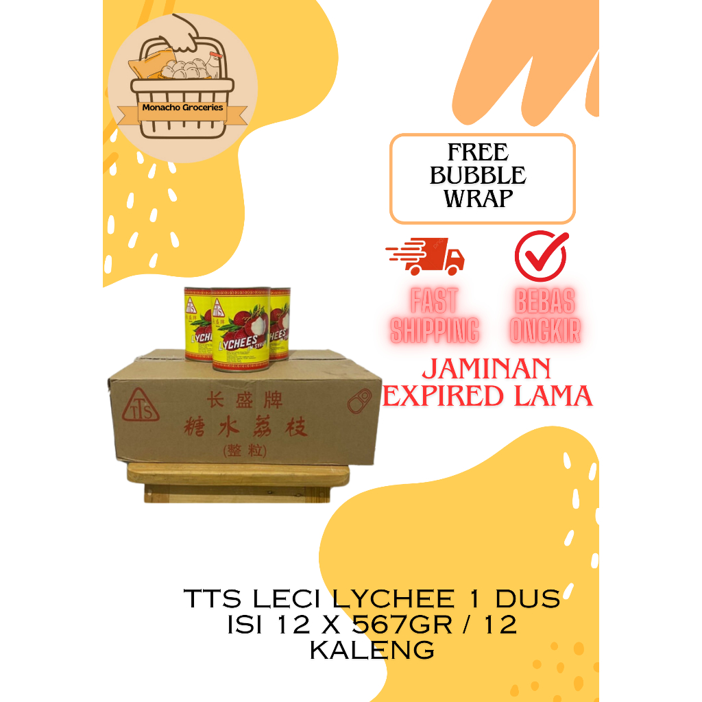 Jual TTS Leci Lychee 1 Dus isi 12 x 567gr / 12 Kaleng | Shopee Indonesia