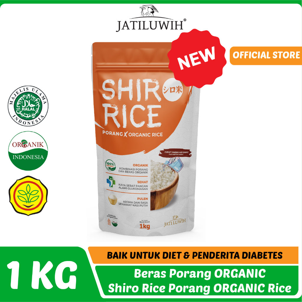 Jual SHIRO RICE Beras Porang Organik Pouch 1 Kg - Shirataki / Konjac ...