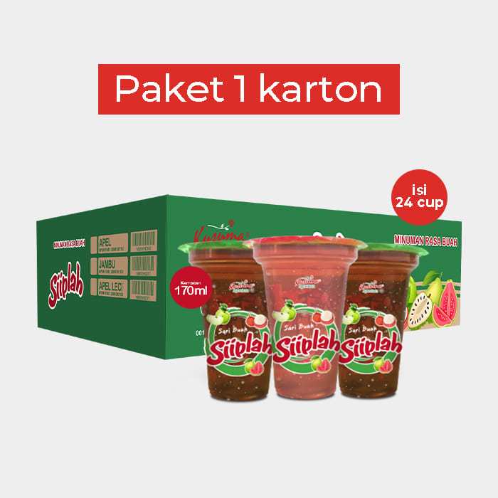 Jual Siiplah Minuman Sari Buah Rasa Apel Leci 170ml - Paket 1 Karton 24 ...