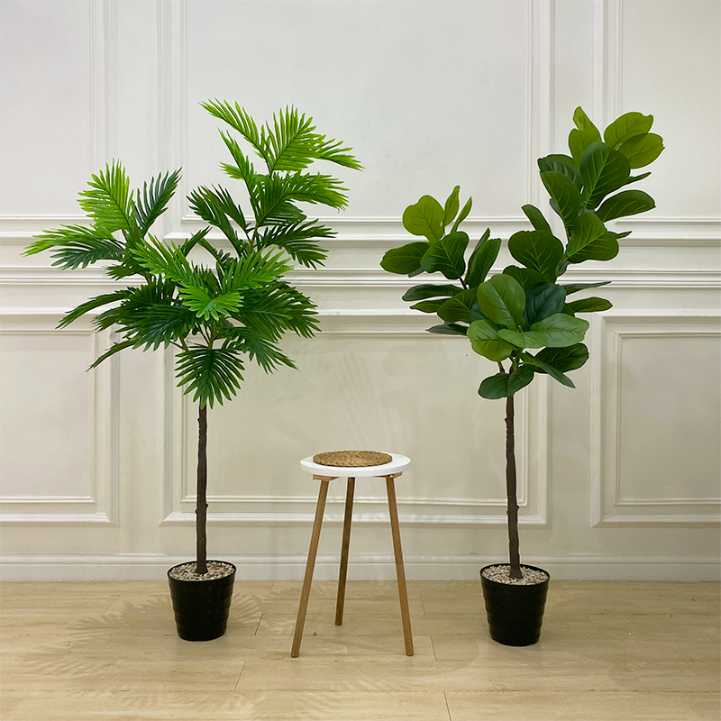 Jual 1 PAKET TANAMAN ARTIFICIAL KETAPANG DAN PALEM 140CM 3 CABANG POHON ...