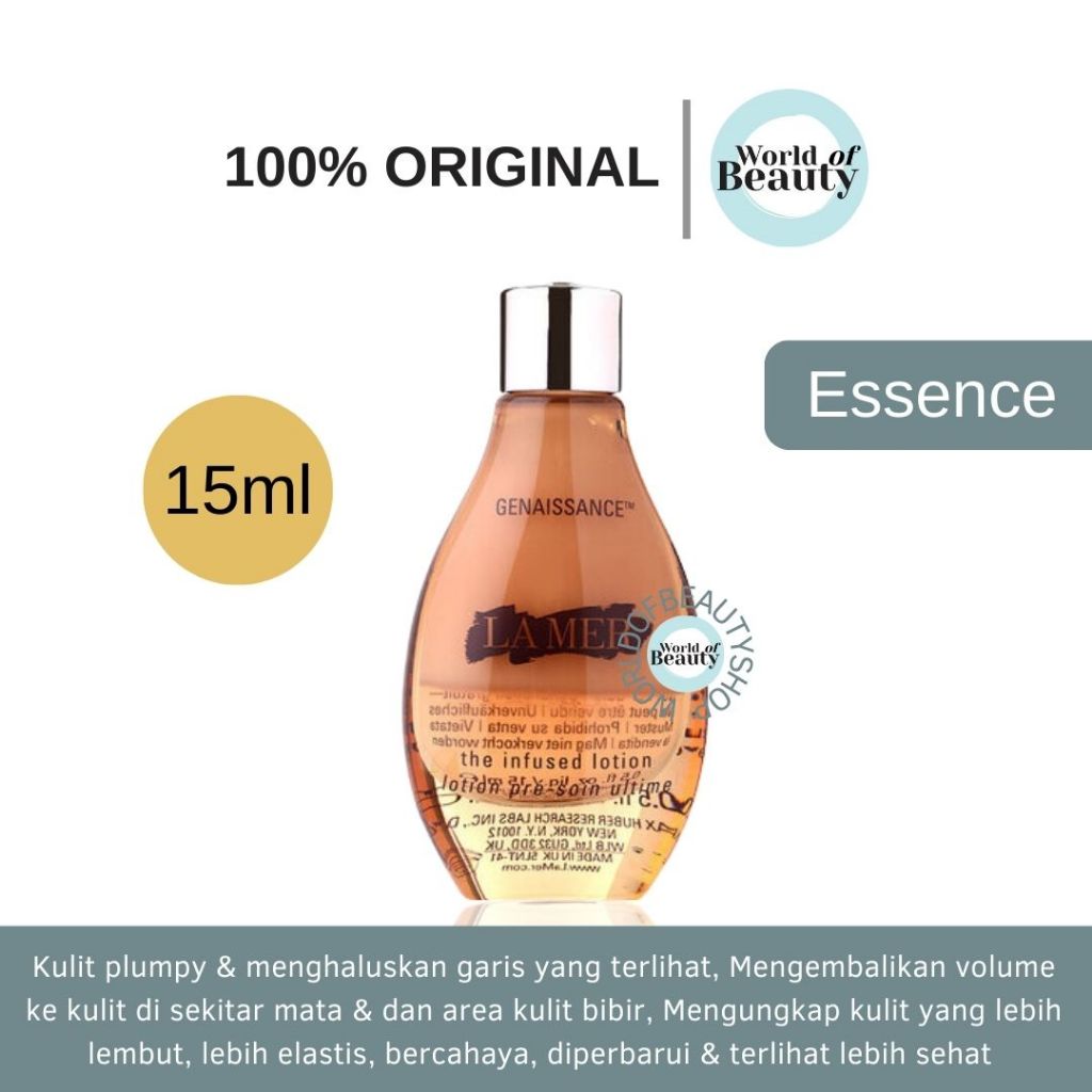 Jual WOBS | ORIGINAL La Mer Lamer Genaissance De La Mer The Infused lotion 15 ml - Essence ...