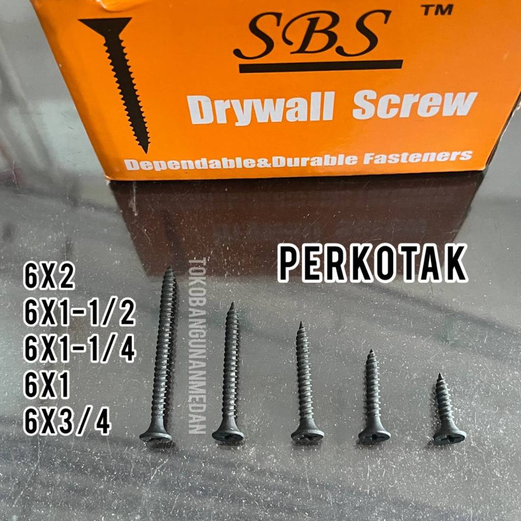 Jual PERKOTAK - Sekrup Skrup gypsum gipsum kayu FIT / BBS SBS | Shopee ...