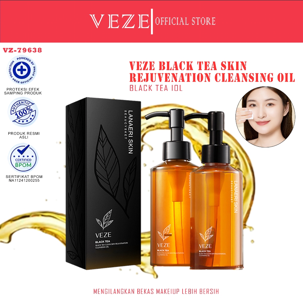 Jual [BPOM] - Veze Black Tea Clean Skin Rejuvenation cleasing Oil 150ml ...