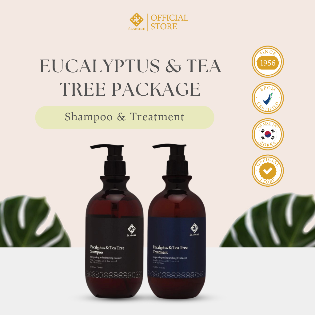 Jual Package Elabore Eucalyptus Tea Tree Shampoo & Treatment- Shampoo ...