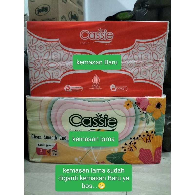 Jual Tissue Cassie Refil Pop Up 1000gram/Tisu Cassie Pop Up 1000gram ...