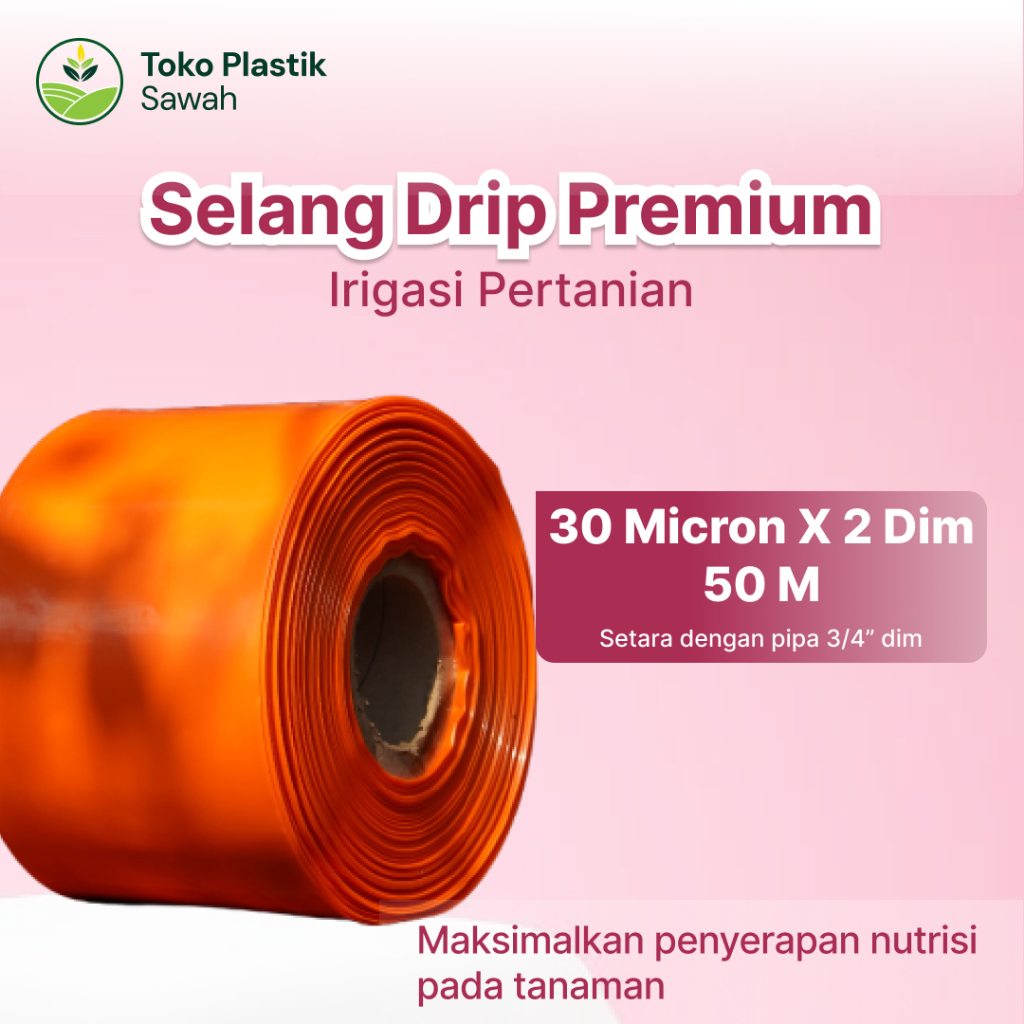 Jual Selang Drip Premium 30 micron 2 dim 50 meter - Pipa 3 inch | Shopee Indonesia