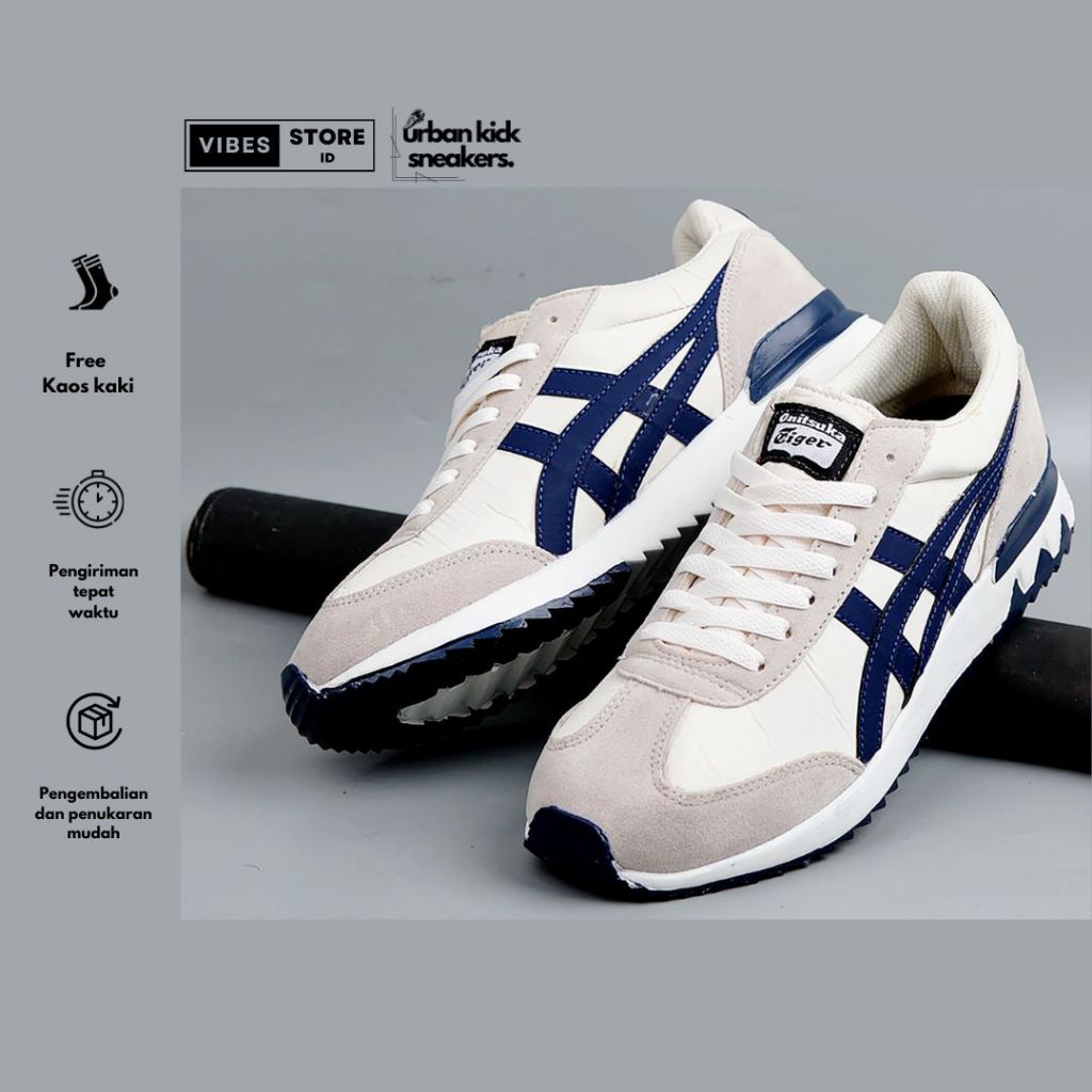 Jual (URBANKS) SNEAKERS PRIA WANITA ONITSUKA TIGER CALIFORNIA SEPATU CASUAL DAILY TRAINING CREAM ...