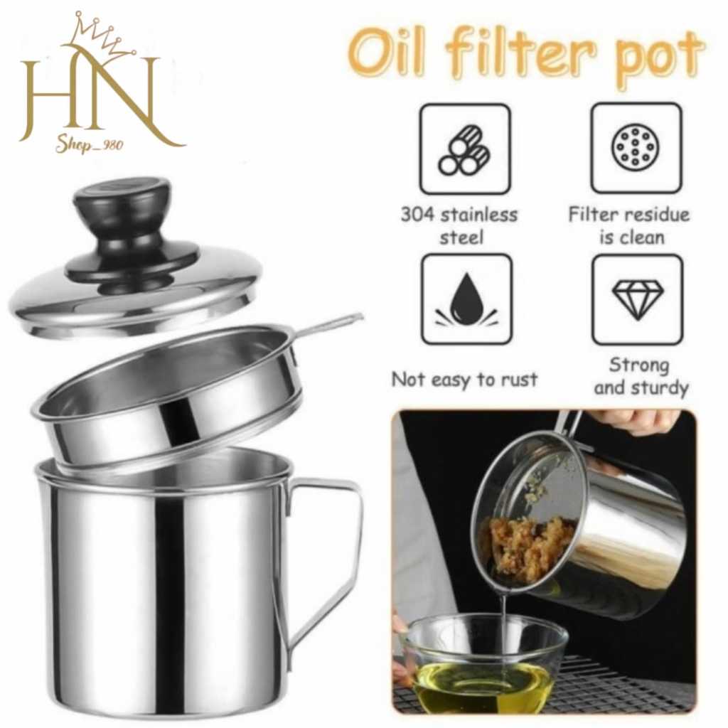 Jual Saringan wadah minyak / oil filter pot stainless | Shopee Indonesia