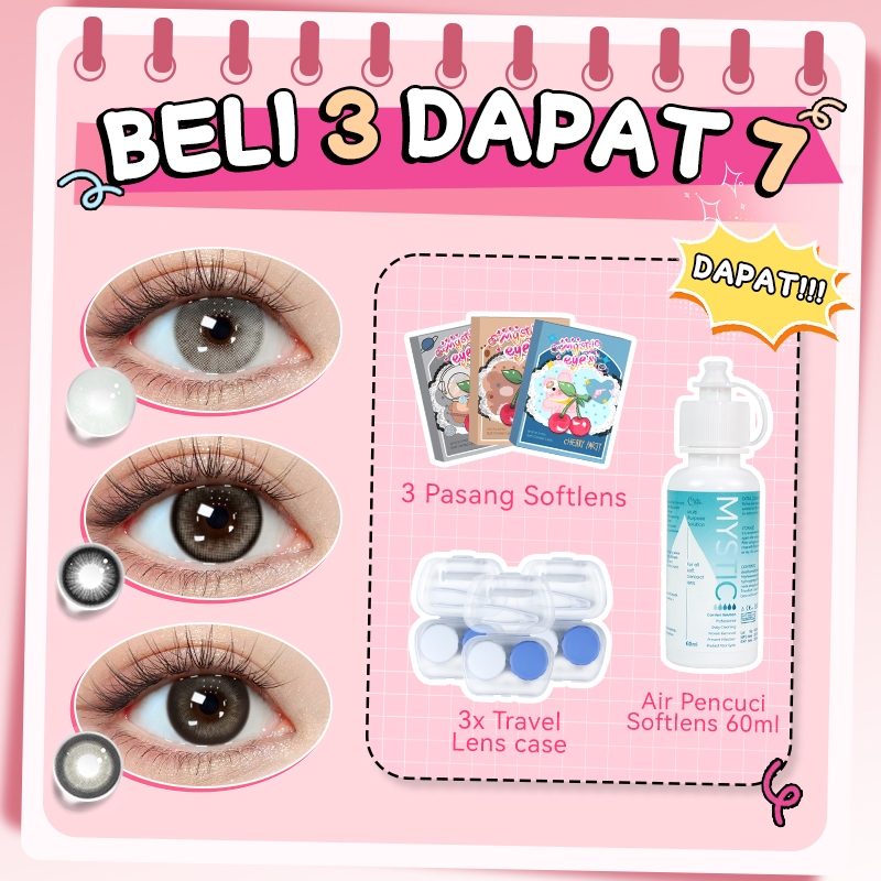 Jual [Beli 3 Dapat 7 ]Mysticeyes Softlens (NORMAL) Paket kombinasi : 3 ...
