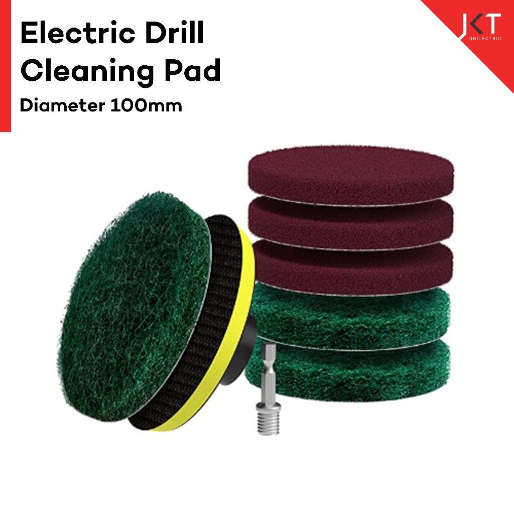 Jual Busa Mesin Poles Keramik Dinding Lantai Drill Cleaning Pad 8 PCS ...