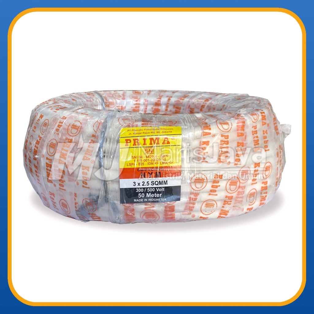 Jual Kabel Tunggal PRIMA NYM 3x2,5 3x2.5 mm² 50 meter (PER ROLL ...