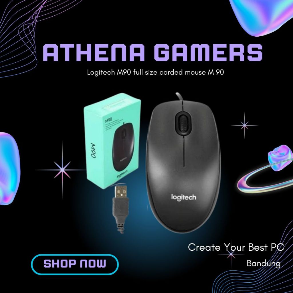 Jual Logitech M90 full size corded mouse M 90 | Athena Gamers | Shopee ...