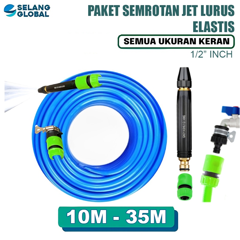 Jual GLOBAL Paket Selang Air 1/2 inch 35 Meter Selang Elastis DOP ...