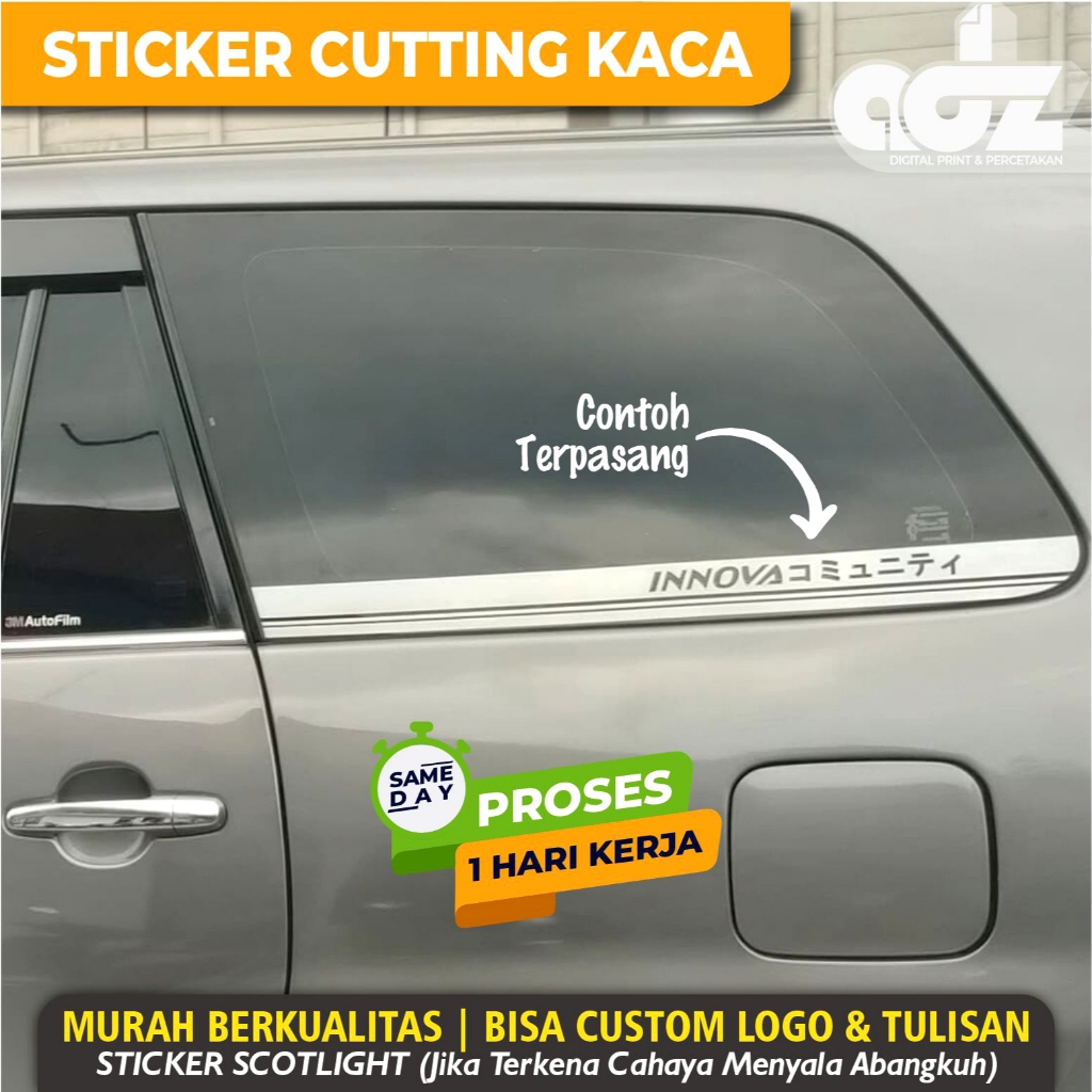 Jual Cutting Sticker Mobil Motor Reflektif Menyala Kena Cahaya bisa ...