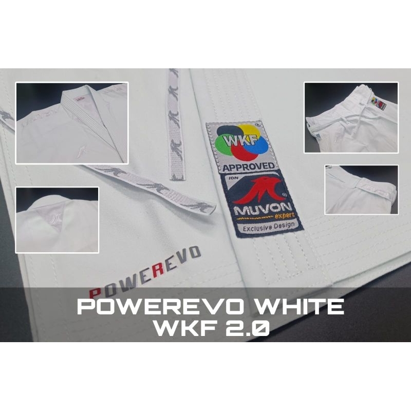 Jual Baju Karate Kata Muvon Power Evo New 2025 Type White Series ...