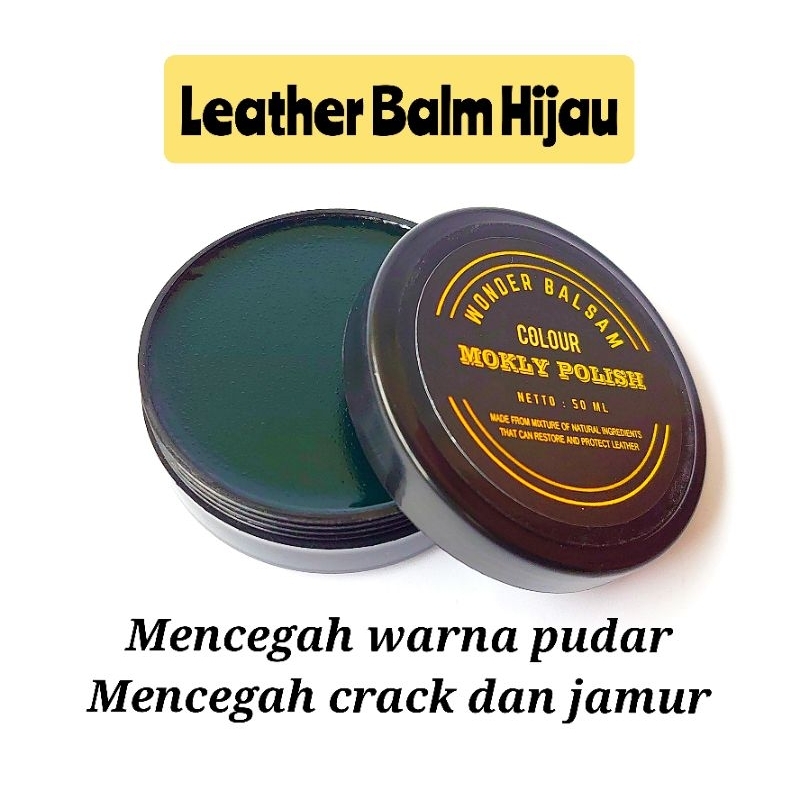 Jual wonder balsam hijau/ semir/ semir sepatu/ leather balm/ leather care green 50 gram untuk ...