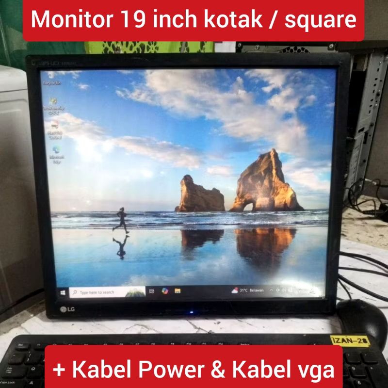 Jual LCD MONITOR 19 Inch Kotak / Monitor 19 inch square jernih | Shopee ...