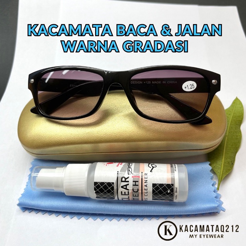 Jual KODE T62R KACAMATA BACA DAN JALAN LENSA WARNA GRADASI | Shopee ...