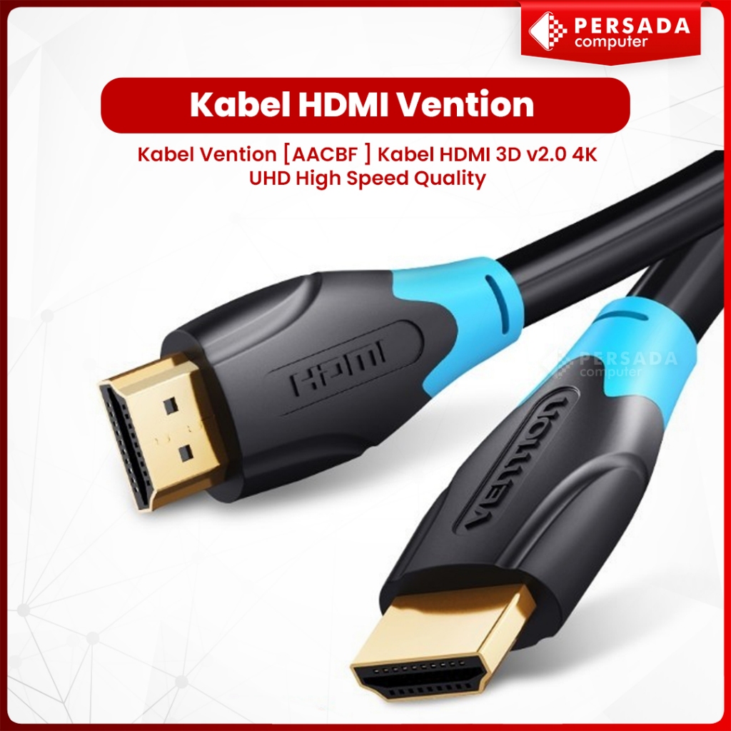 Jual Kabel Vention [AACBF ] Kabel HDMI 3D v2.0 4K UHD High Speed Quality | Shopee Indonesia