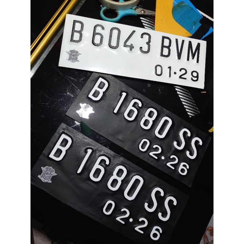 Jual Custom Plat Nomor Cetak Embos Custom untuk Motor - Motorcycle ...