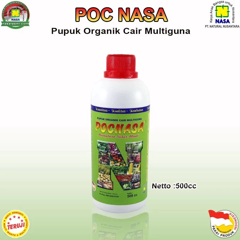 Jual Pupuk Poc Nasa Isi 500 ml , Pupuk Nasa, Pupuk Organik Cair, Pupuk ...