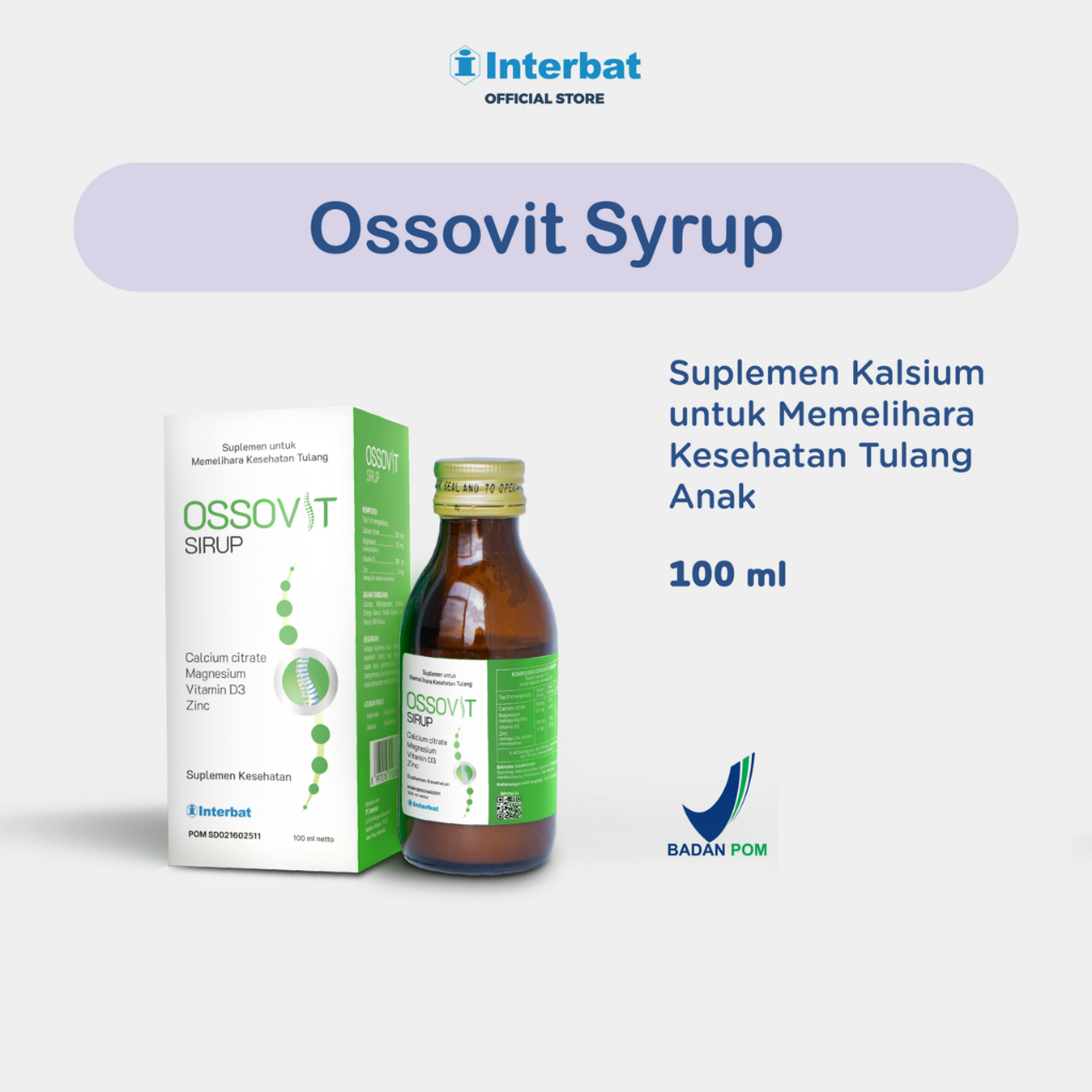 Jual Ossovit Syrup 100ml - Suplemen Kalsium, Vitamin dan Zinc untuk ...