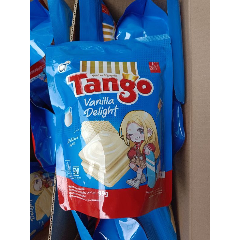 Jual Tango Wafer Vanilla Milk Pouch 99 Gram | Shopee Indonesia