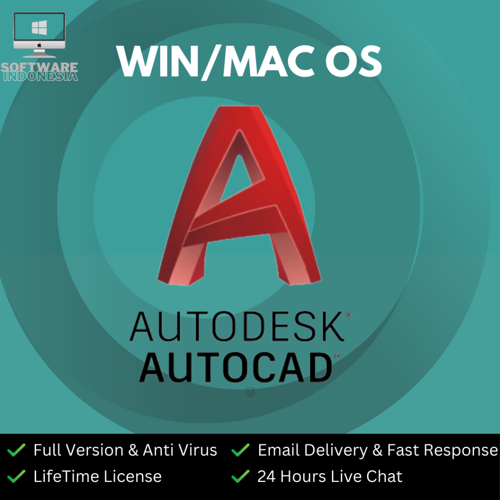 Jual Autodesk Autocad Software | (100% Works) Apikasi Autocad 2024 ...