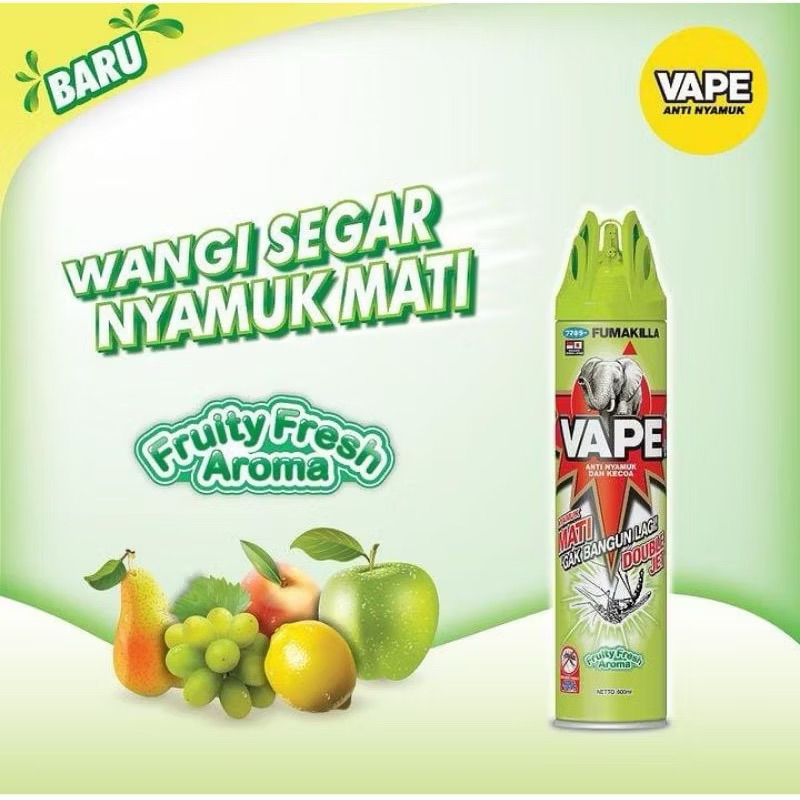 Jual Fumakilla Vape Aerosol Fruity Fresh 600 ml | Shopee Indonesia