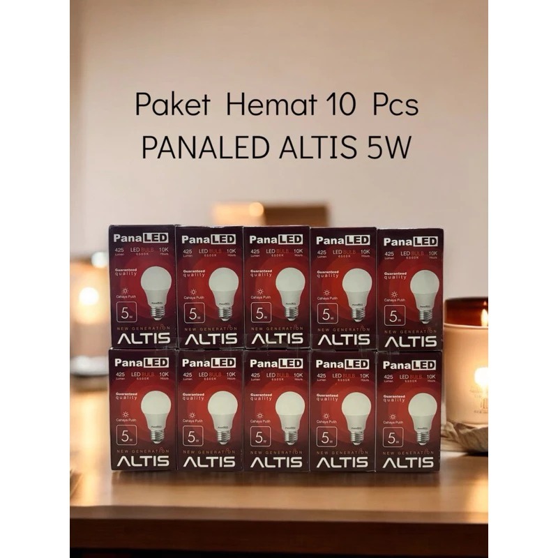 Jual Paket 10 pcs Panaled Altis 5W 7W 9W 12W 15W 18W 23W Lampu LED Bohlam Paket Grosir | Shopee ...
