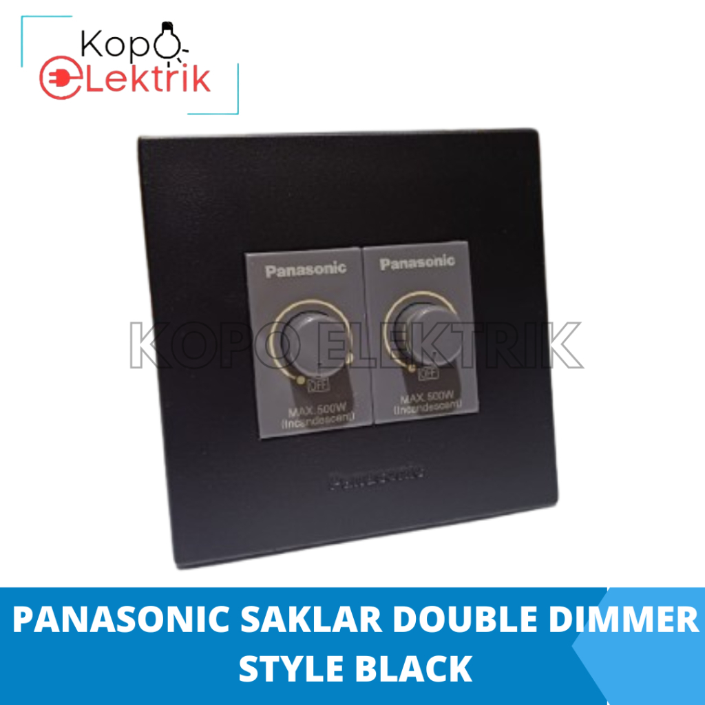 Jual Panasonic Saklar Double Dimmer 500w Style Black Inbow | Shopee ...