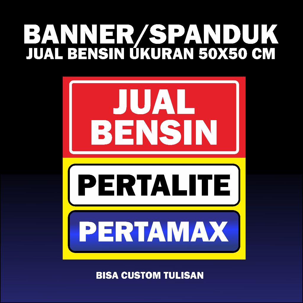 Jual Banner Spanduk Jual Bensin Ukuran 50x50 CM | Shopee Indonesia