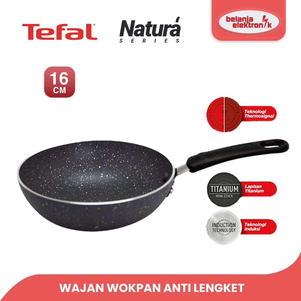 Jual TEFAL WOK PAN NATURA 16 CM WAJAN PENGGORENGAN ANTI LENGKET | Shopee Indonesia