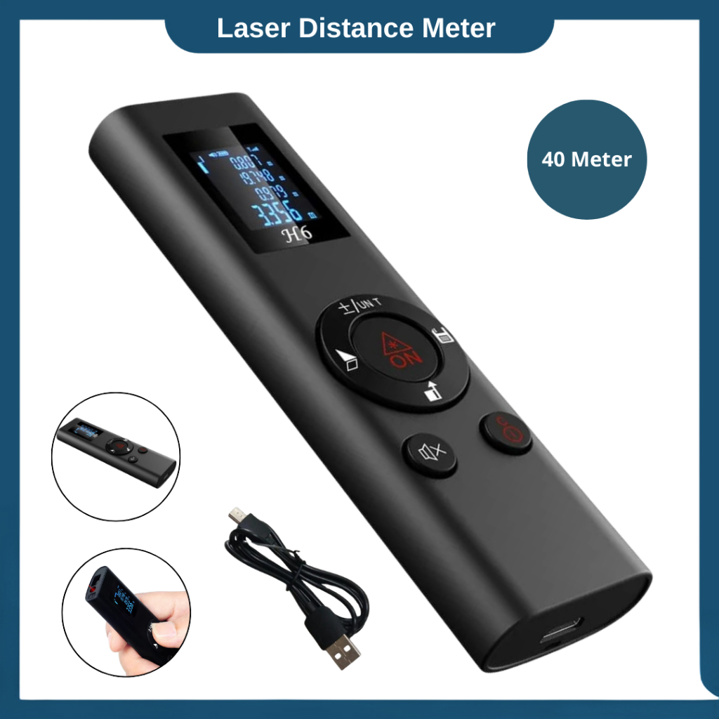 Jual Meteran Laser Digital 40M Laser Pengukur Jarak 40 meter Laser ...