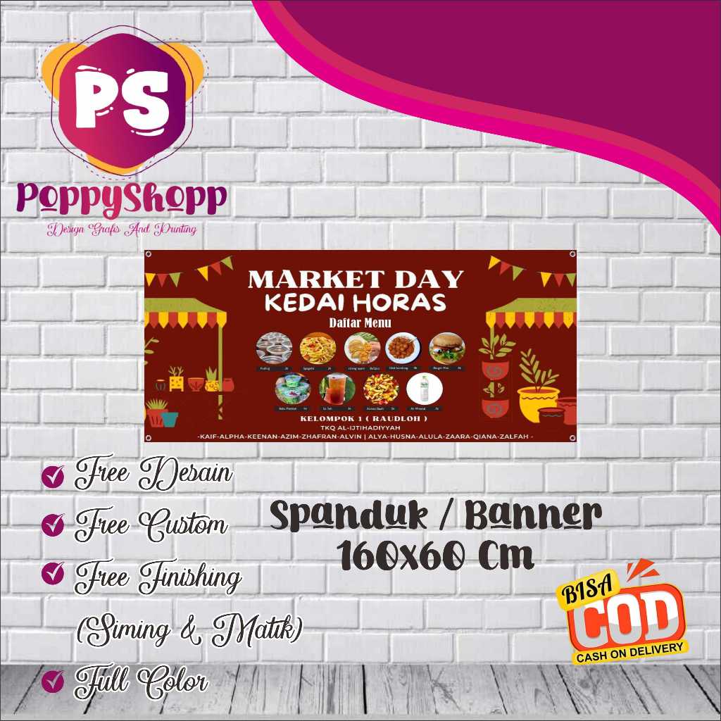 Jual Spanduk Banner 100X50 Cm Marketday Model Merah Bisa Custom Desain ...