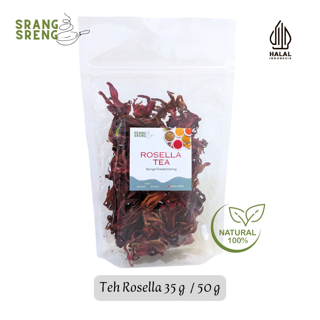 Jual Teh Bunga Rosella Merah 35 g & 50 g | Rosella Tea | Bunga Rosella Kering |Teh Rosella ...