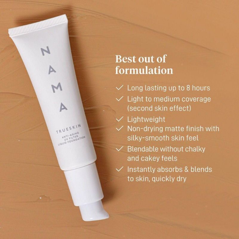 Jual Nama Beauty True Skin Anti Aging Uv Filter Liquid Foundation ...