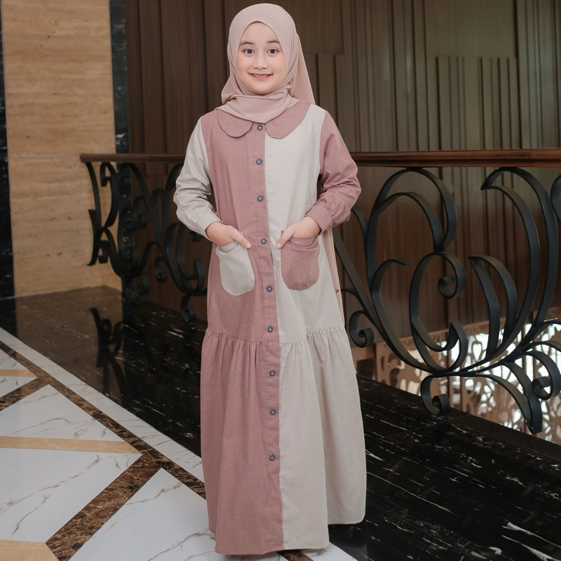 Jual SaRaYa Gamis Kids / Gamis full katun / Gamis kancing / gamis ...