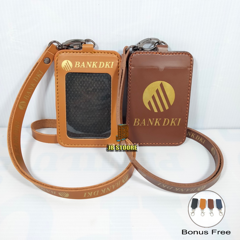 Jual Tempat Id Card BANK DKI Kulit / Id Card Holder Bank Dki Gantung ...