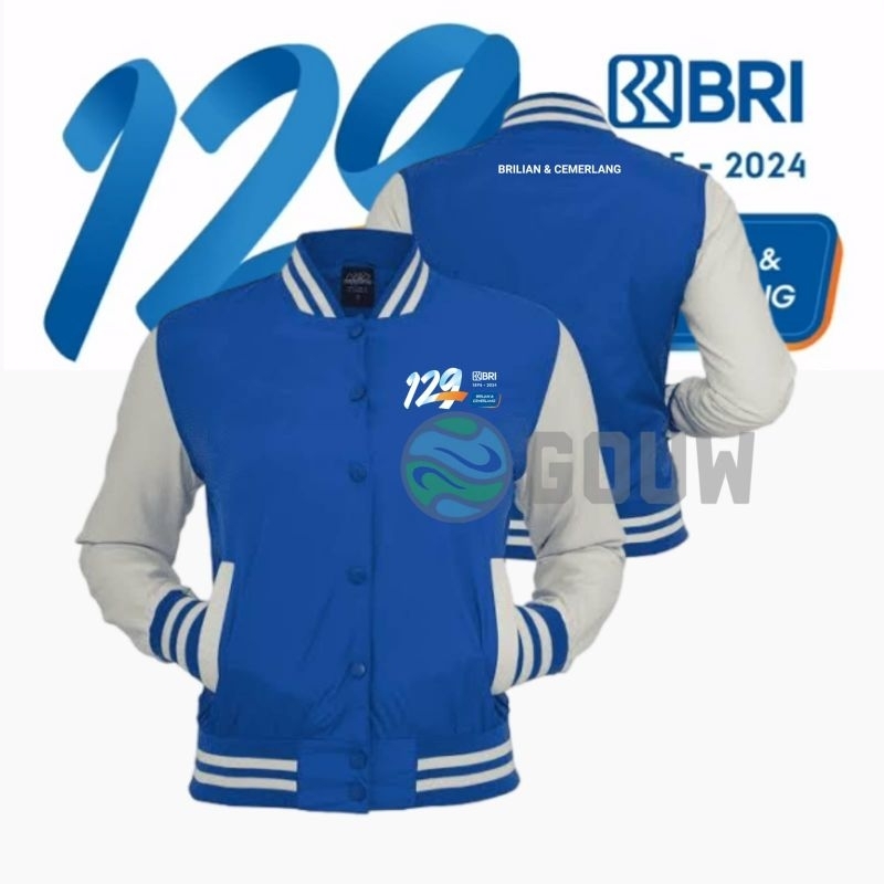 Jual JAKET HUT BRI 129 TAHUN OUTER JACKET VARSITY BANK RAKYAT INDONESIA ULANG TAHUN KE-129 ...