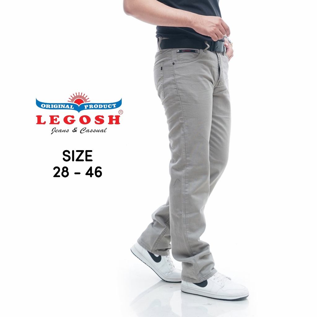 Jual LEGOSH JEANS Celana Panjang Pria Kanvas Basic Bahan Original ...