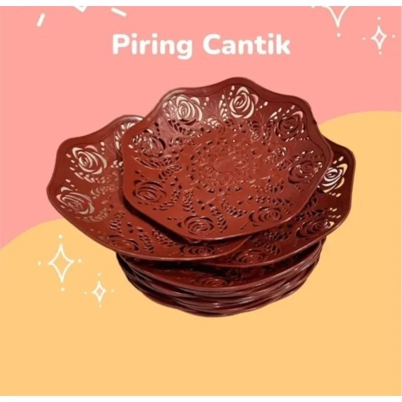 Jual Piring Rotan Tebal Motif Cantik 1 Lusin ( Bahan Tebal ) | Shopee ...