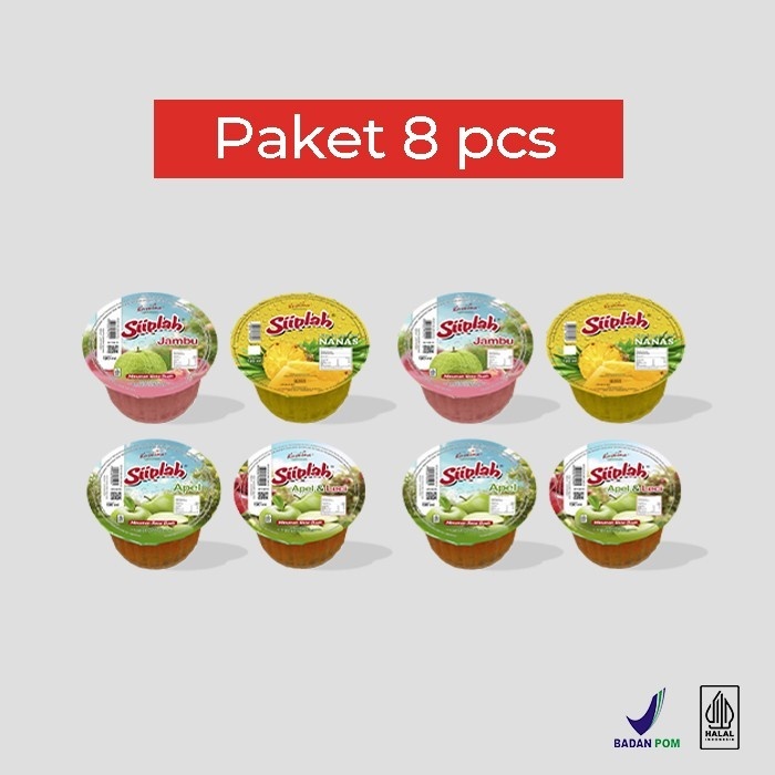 Jual Siiplah Minuman Sari Buah Rasa Apel Jambu Nanas Apel Leci Cup ...
