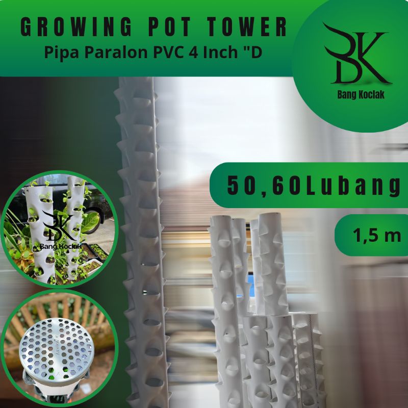Jual GROWING POT TOWER TANAMAN VERTIKAL VERTIKULTUR, Pot sayuran pot ...