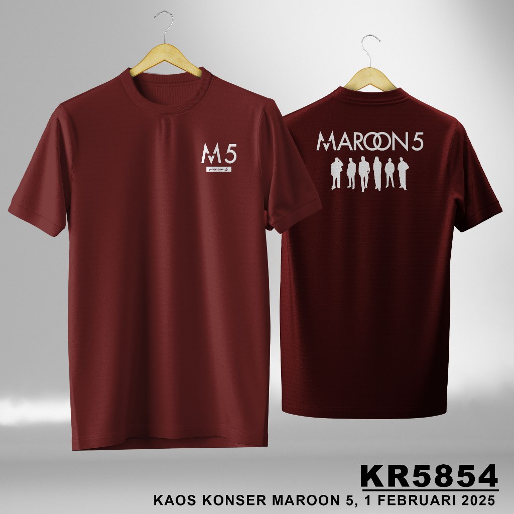 Jual Kaos Konser Maroon M5 Asia 2025 MERAH MAROON XS - 6XL | Shopee Indonesia