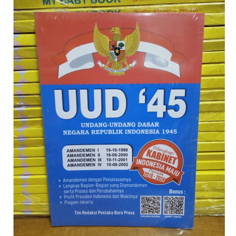 Jual UNDANG UNDANG DASAR 1945 DILENGKAPI SUSUNAN KABINET TERBARU ...