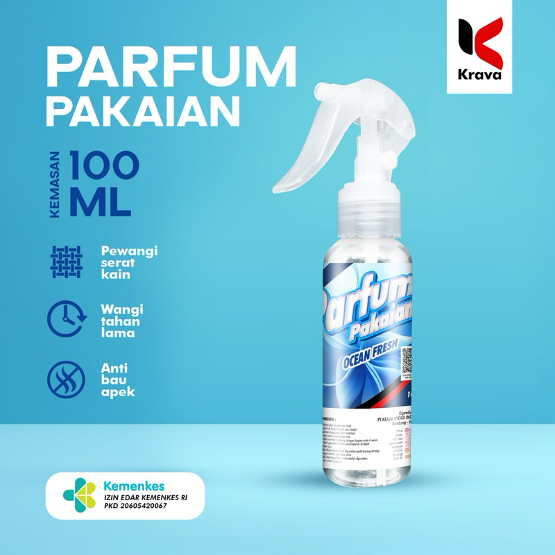 Jual Krava Parfum Pakaian Laundry Kualitas Premium Grade A 100ML ...